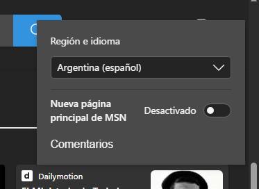 seleccionar preferencias MSN - Microsoft Q&A