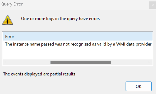 Administrative events warnings and errors - Microsoft Q&A