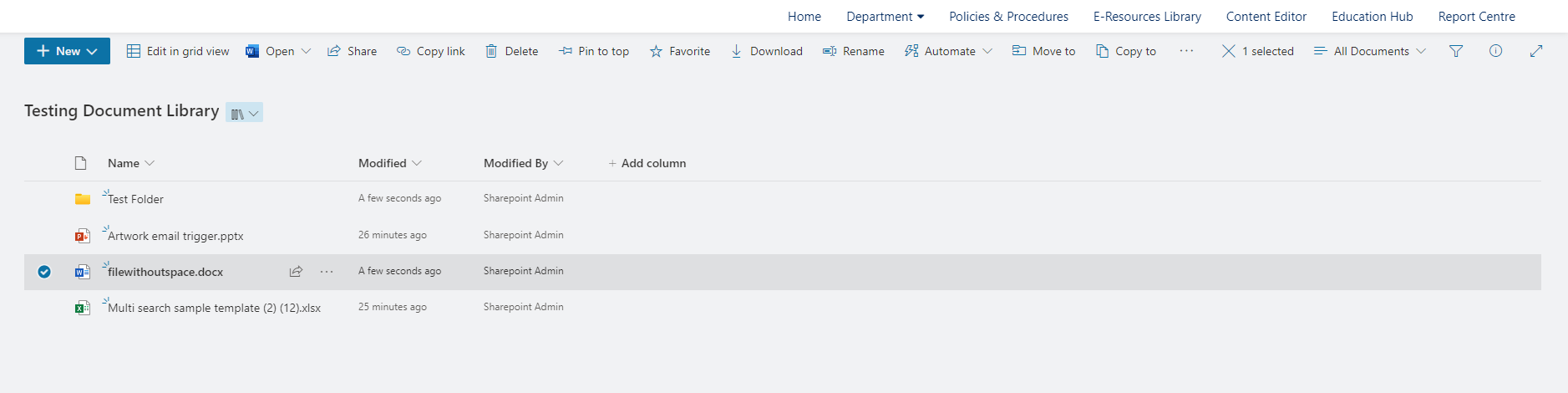 Sharepoint Document Library Item Searching Using The Graph Api Within My Spfx Solution React