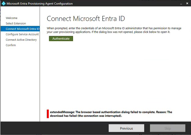 Microsoft Entra Provisioning Agent Configuration error with Connect to Entra ID - Microsoft Q&A