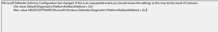 is alot of event id 5007's normal for defender? - Microsoft Q&A
