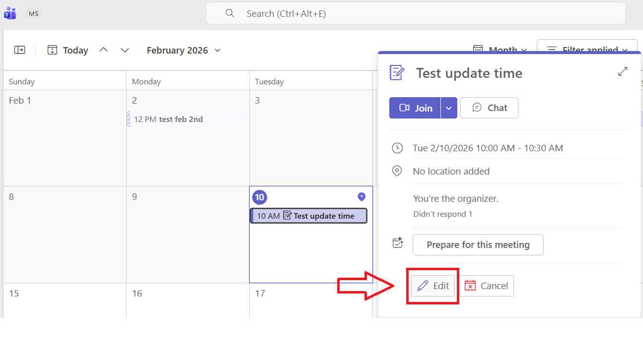 how organizer can Edit Teams Metting when not a participant - Microsoft Q&A