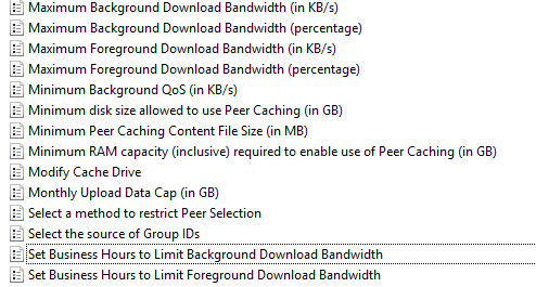 Delivery Optimization Group Policy Settings - Microsoft Q&A