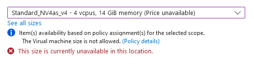 I am unable to create an NVs_V4 VM using a custom image how3ever, I can using a market place ...