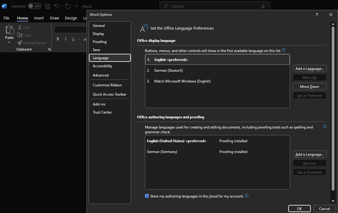Sprache Office Programmen ändern - Microsoft Q&A