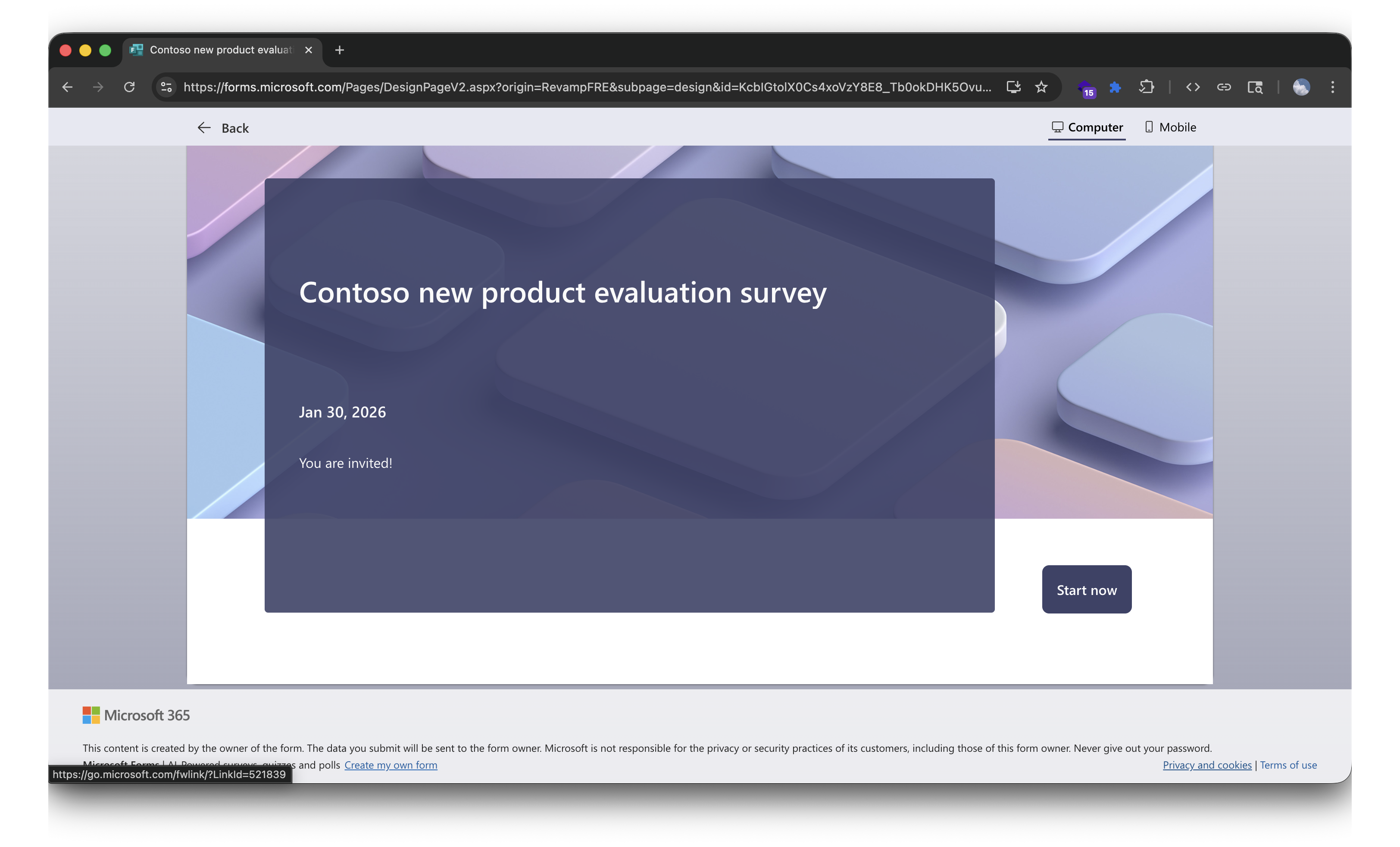 Links in MS Forms - Microsoft Q&A