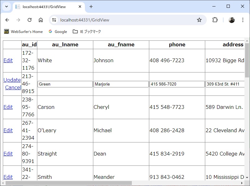 Edit directly in Grid on WEB Page in Razor - Microsoft Q&A