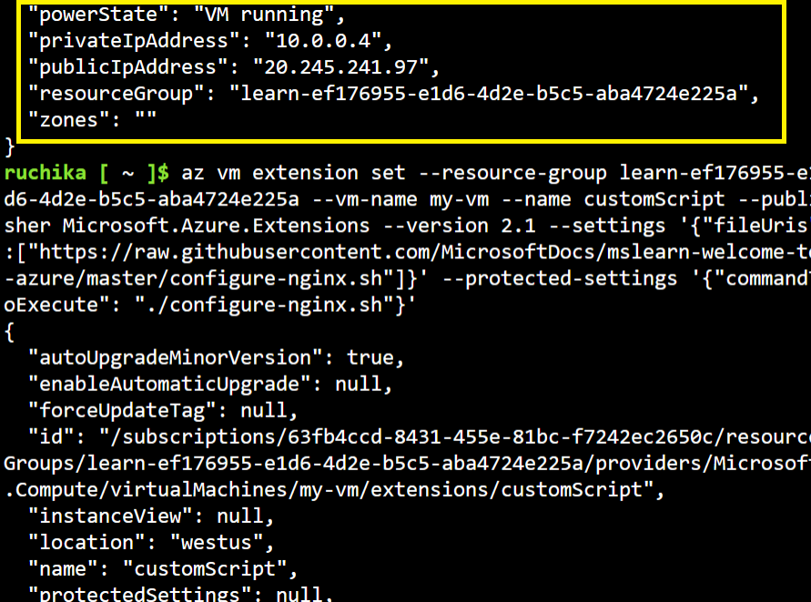 error in creating Linux virtual machine via Azure CLI - Microsoft Q&A