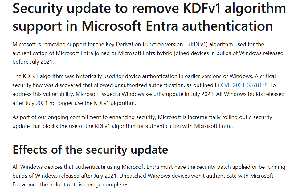 How to fix "Symmetric Key Derivation Function version KDFV1 is invalid ...