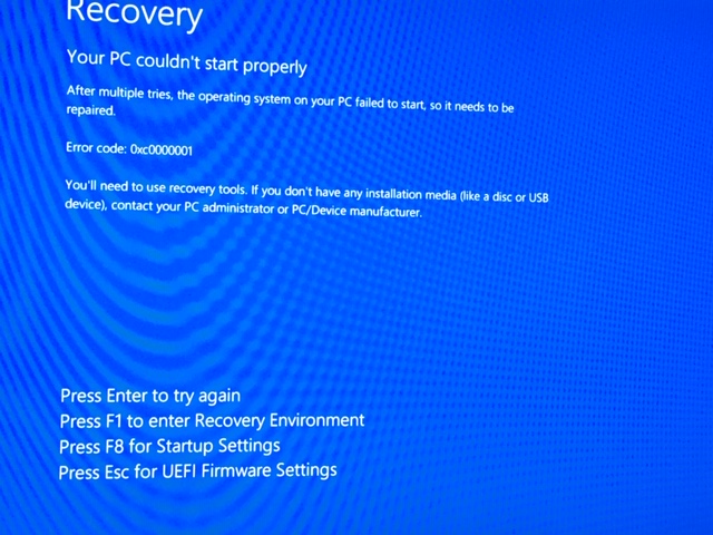 Re-install of Windows 10 on a system where it is corrupted and cannot ...