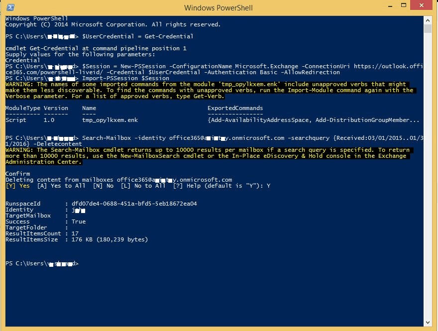 Deleting entire emails from a start date to an end date - Microsoft Q&A