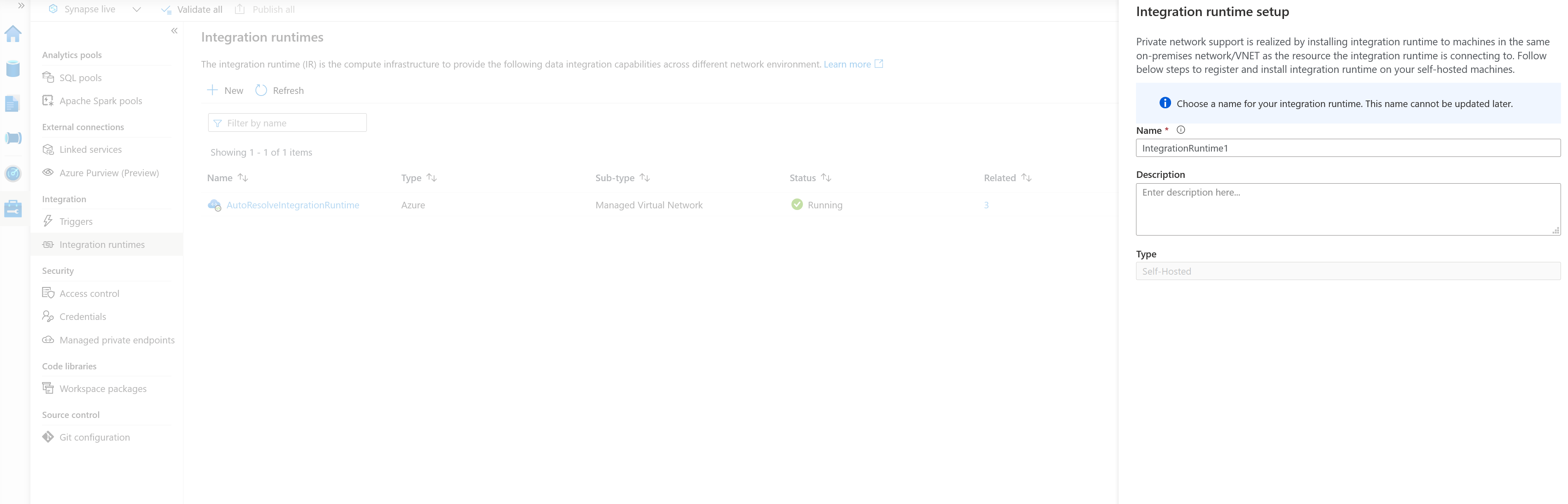 Integration Service on Azure Synapse Studio - Microsoft Q&A
