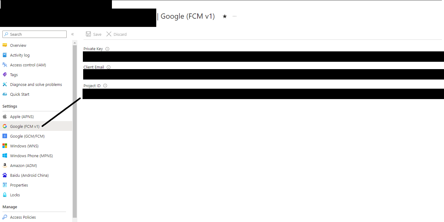 Azure Push Notification Hub Is Not Sending Notification On Andriod Device Using Fcm V1