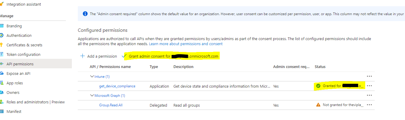 Granting admin consent for a specific app (no approval required ...