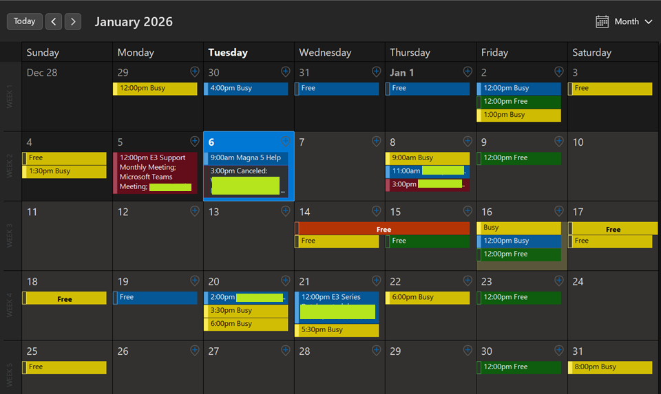 Imported another calendar into mine and now all my previous and future ...