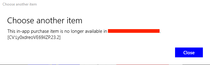 In-App purchase trouble on Windows 10 UWP - Microsoft Q&A