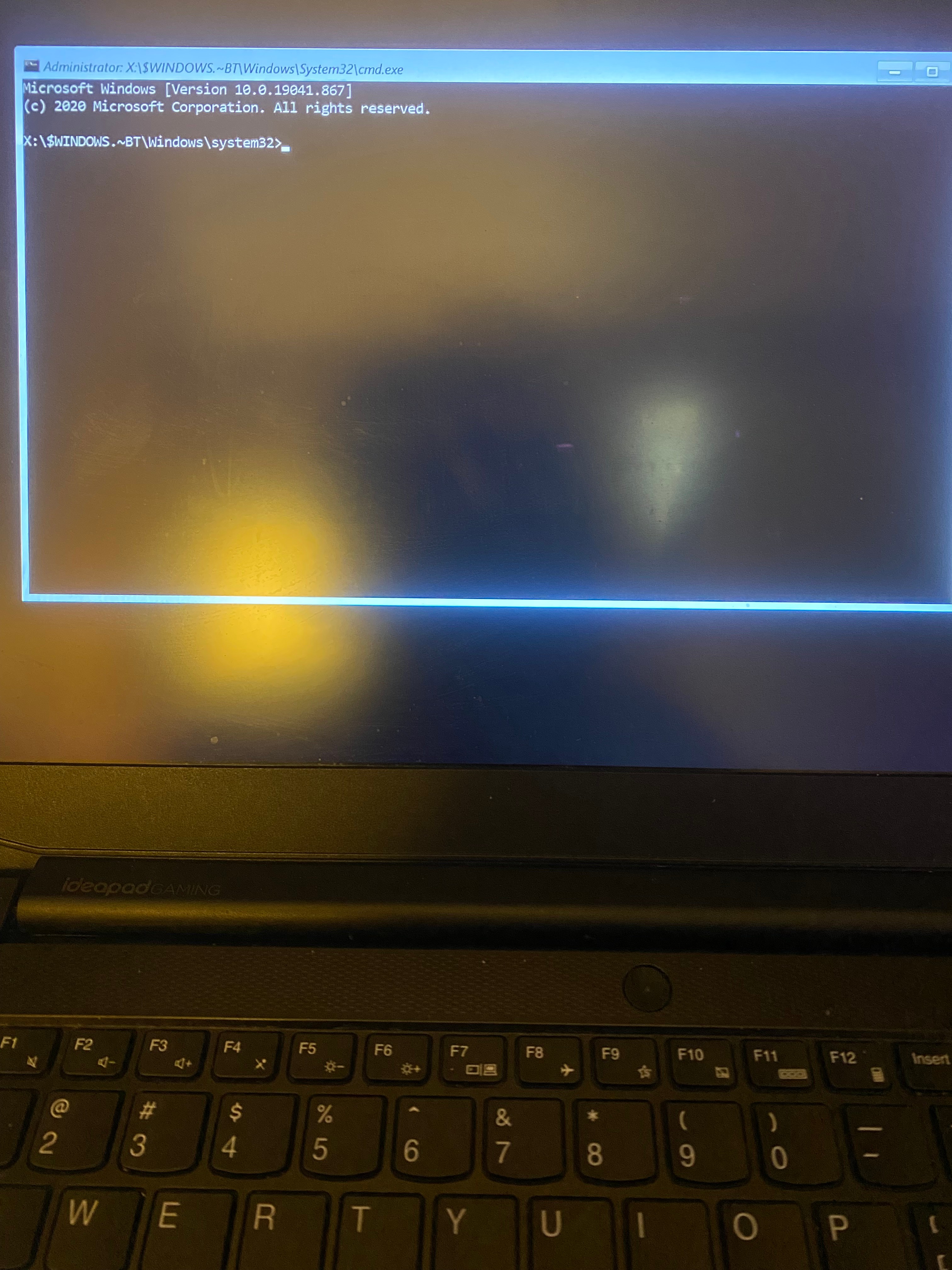 Stuck on X:\$WINDOWS.~BT\Windows\System32\cmd.exe - Microsoft Q&A