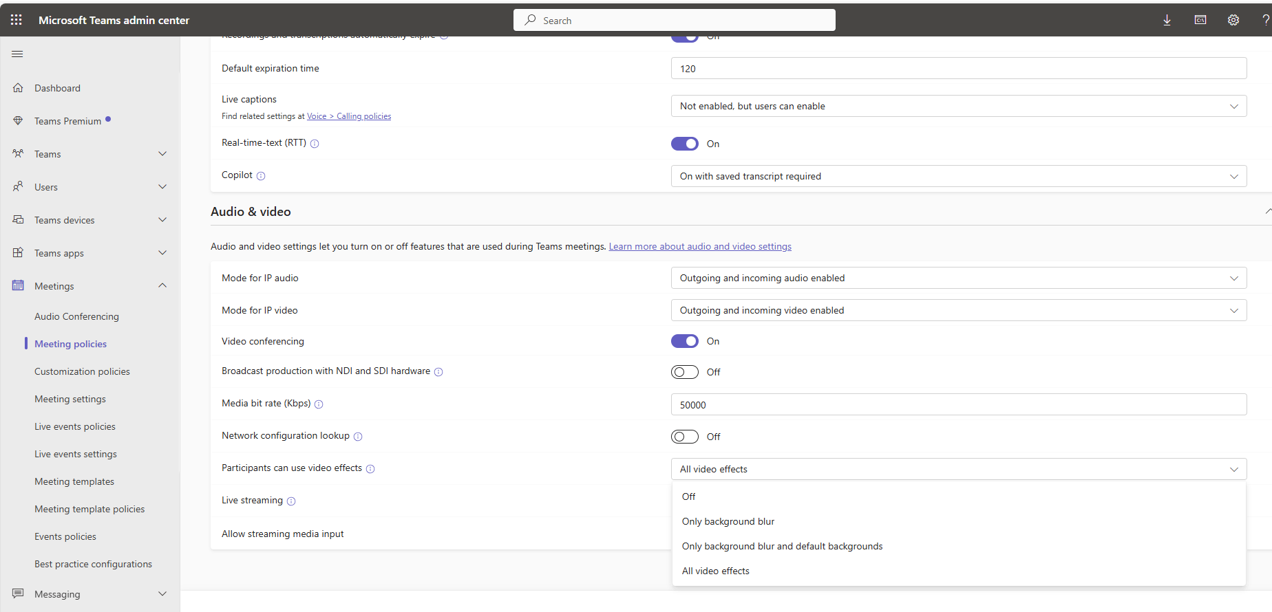 M365 E5 Teams app won't let users blur or change their virtual ...