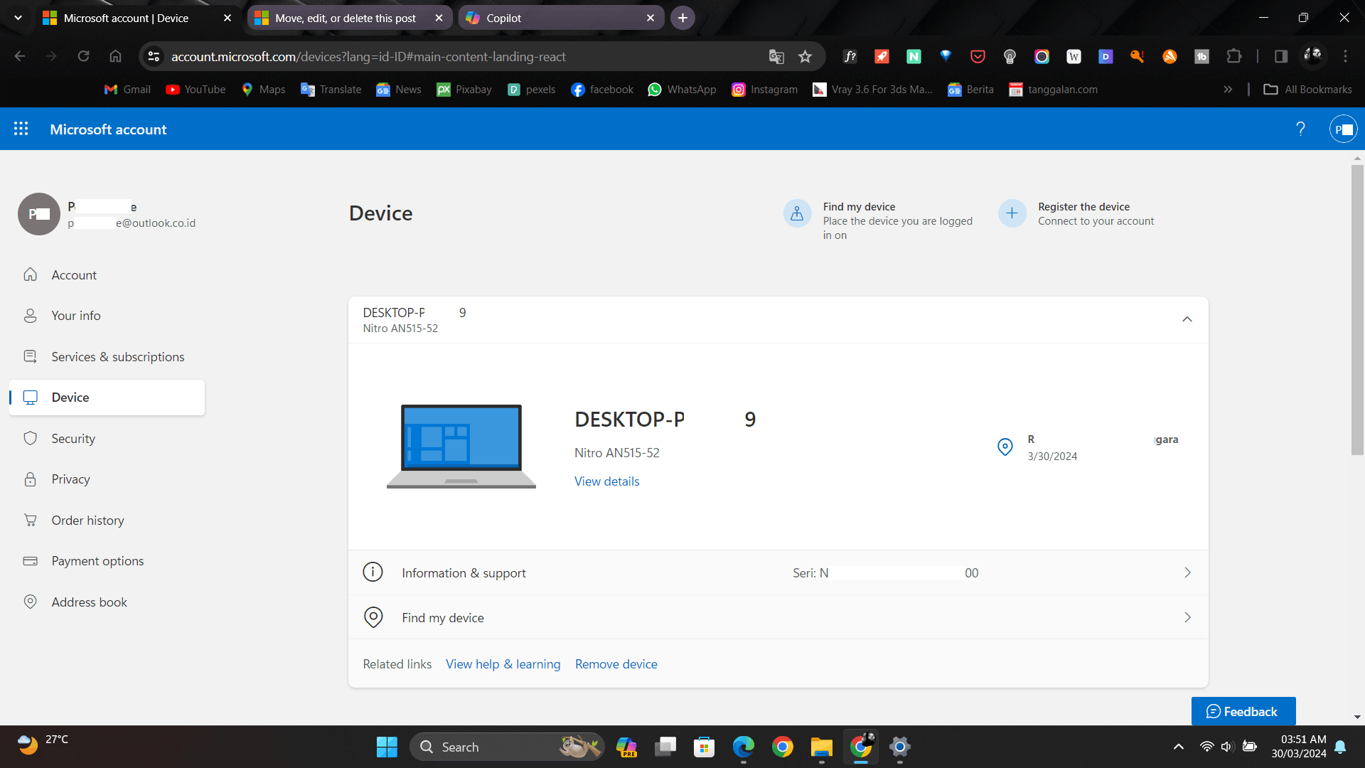 Microsoft Account and Device list in microsoft account - Microsoft Q&A