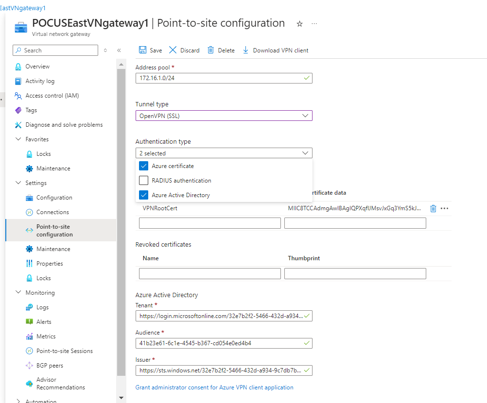Setup Azure P2S VPN using Entra ID (Azure Active Directory) and ...