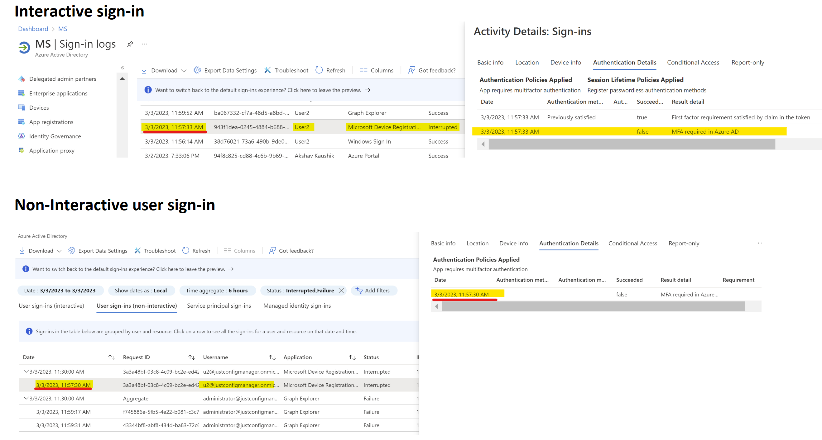 Seeing login failures with non-interactive Sign-ins due to Conditional ...