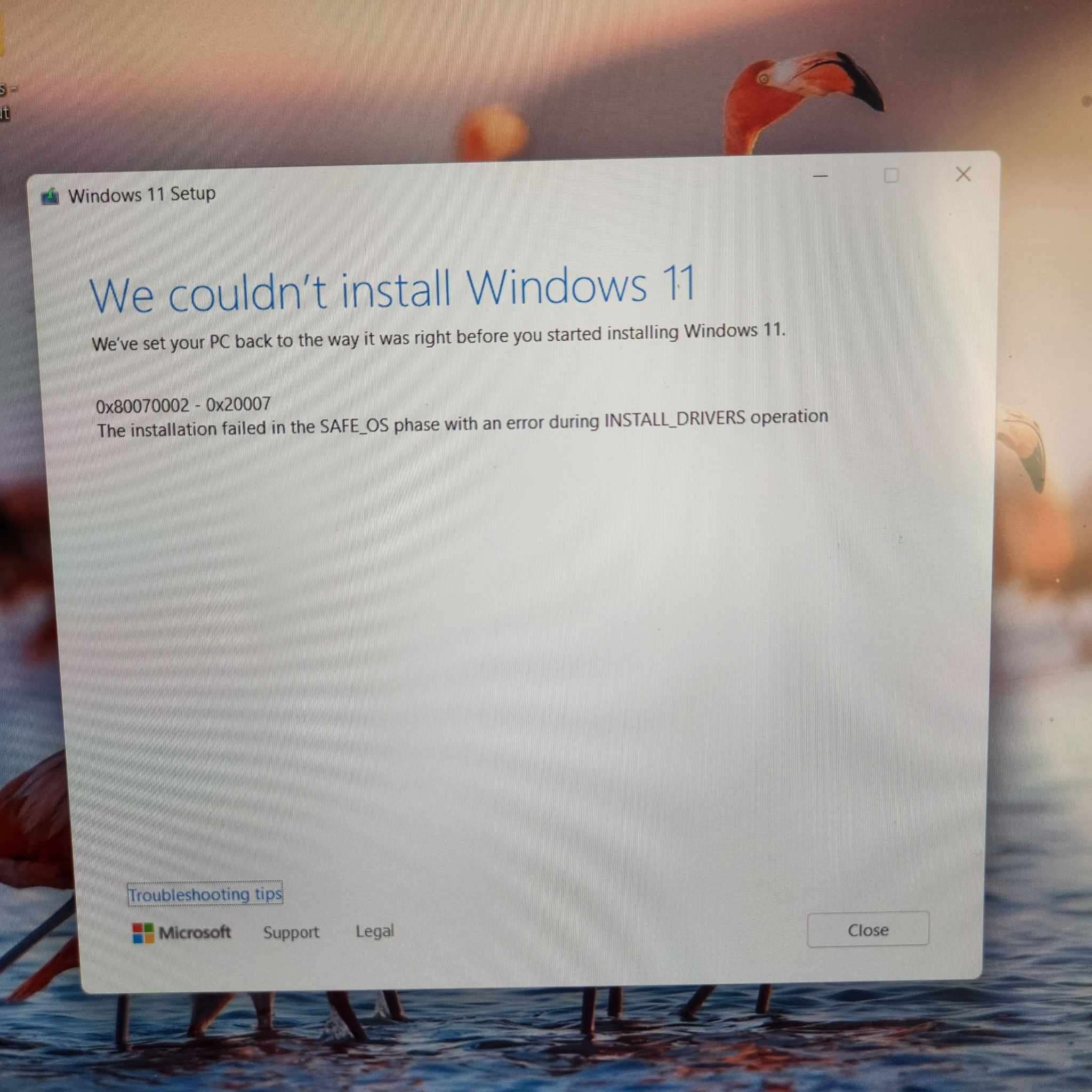 Windows 11 download error installation failed in the SAFE_OS phasewith ...