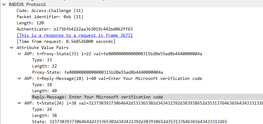 When the NPS extension requests authentication from Azure MFA, the authentication method is ...