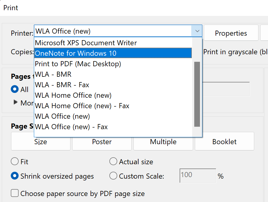 Printing to OneNote in Windows 11... loss of functionality - Microsoft Q&A