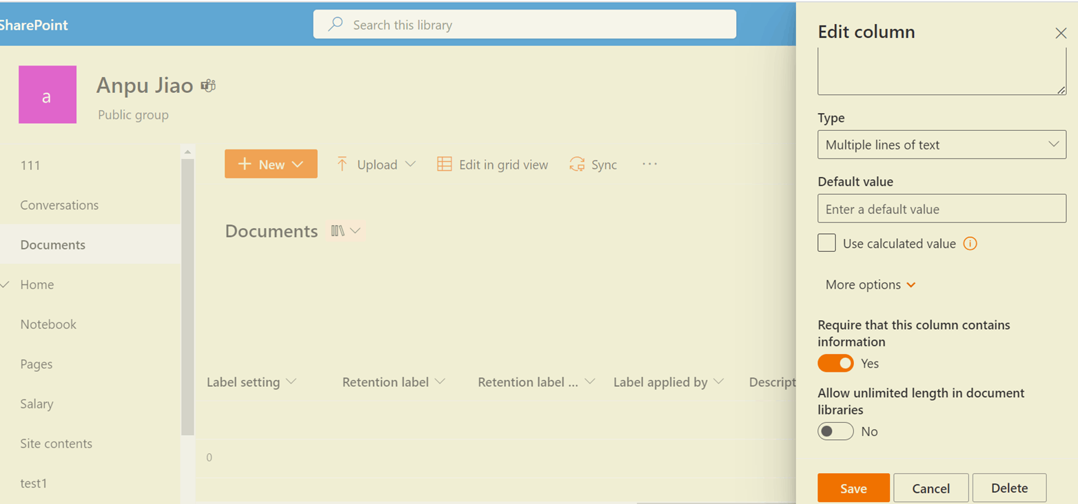 How to add description or tag for a Sharepoint folder? - Microsoft Q&A