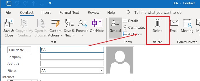 Why can we not move the Contacts Delete button - Microsoft Q&A