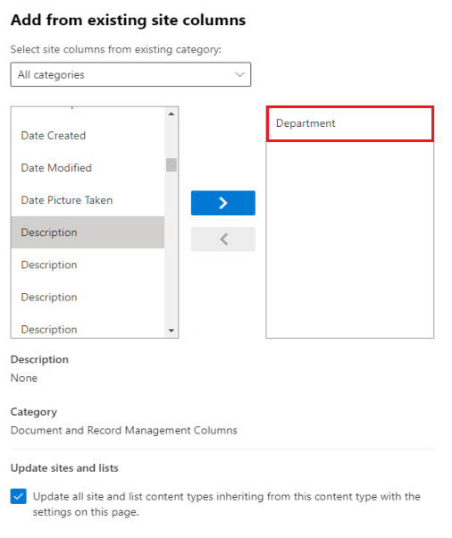 SharePoint: Highlighted Content to filter in Content Type Data - Microsoft Q&A