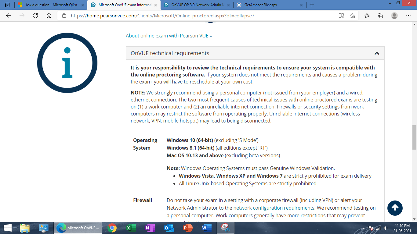 Which Operating system can be used to give microsoft pl-900 exam using ...