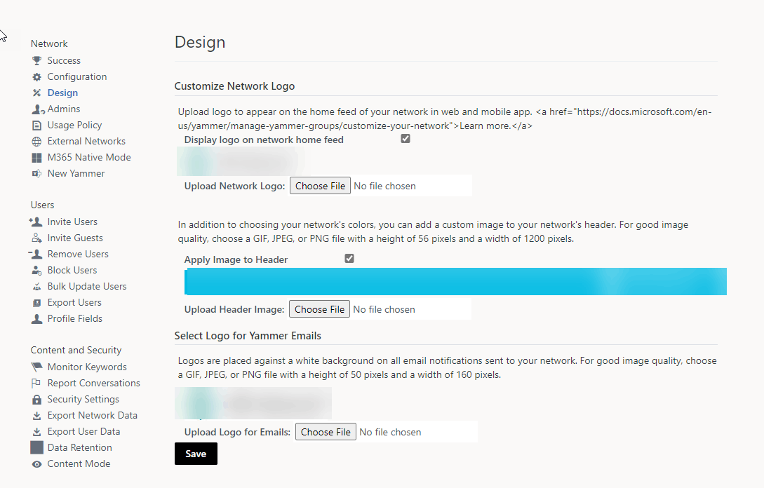 Yammer Admin Center inconsistent menus - Microsoft Q&A