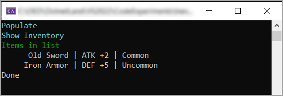 How do I put elements in a list with custom variables as parameters ...