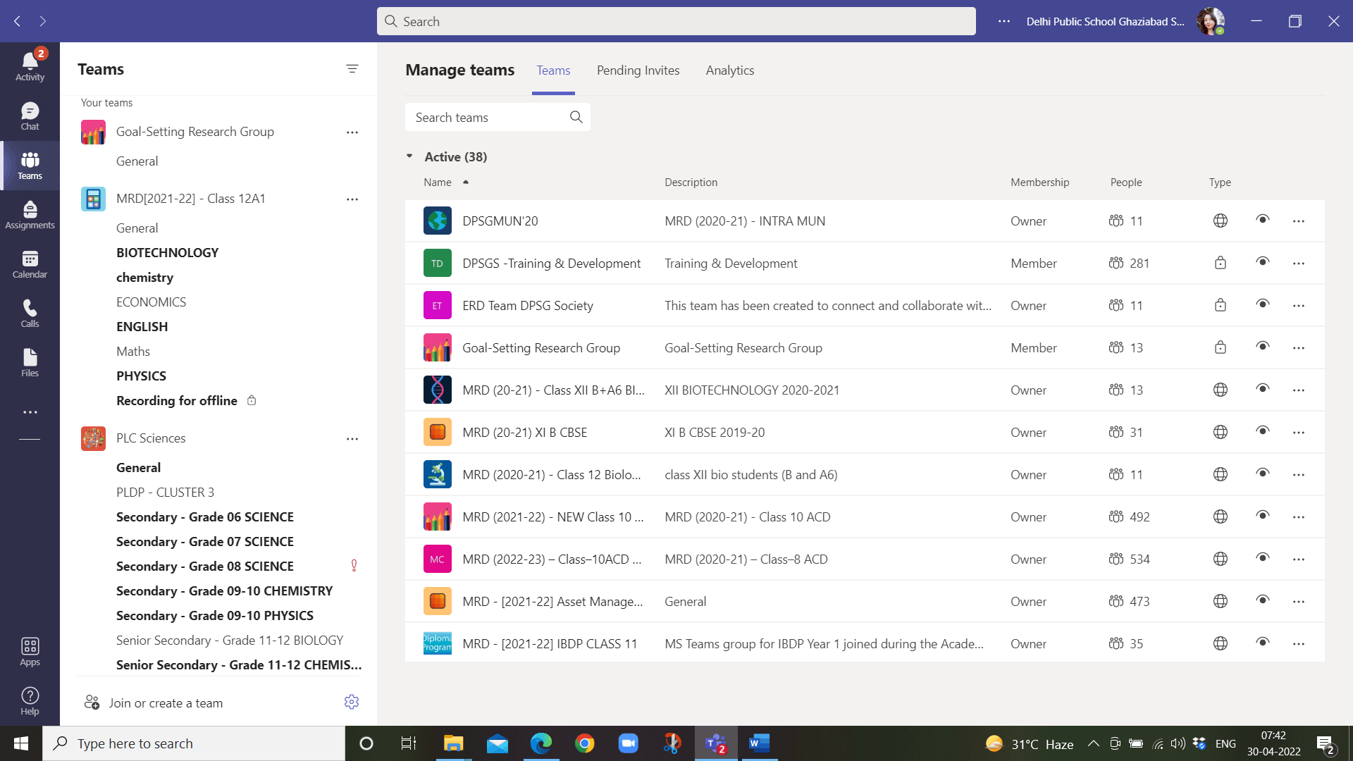 How to switch view in TEAMS - Microsoft Q&A