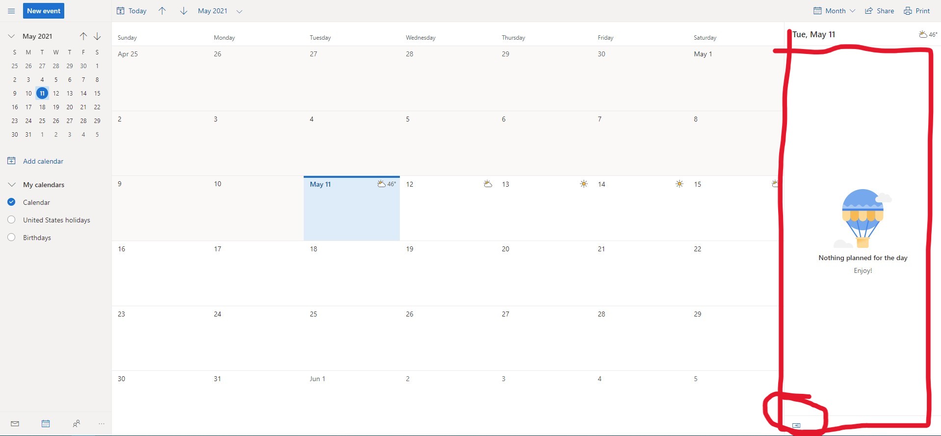 Where did the calendar reading pane go? - Microsoft Q&A