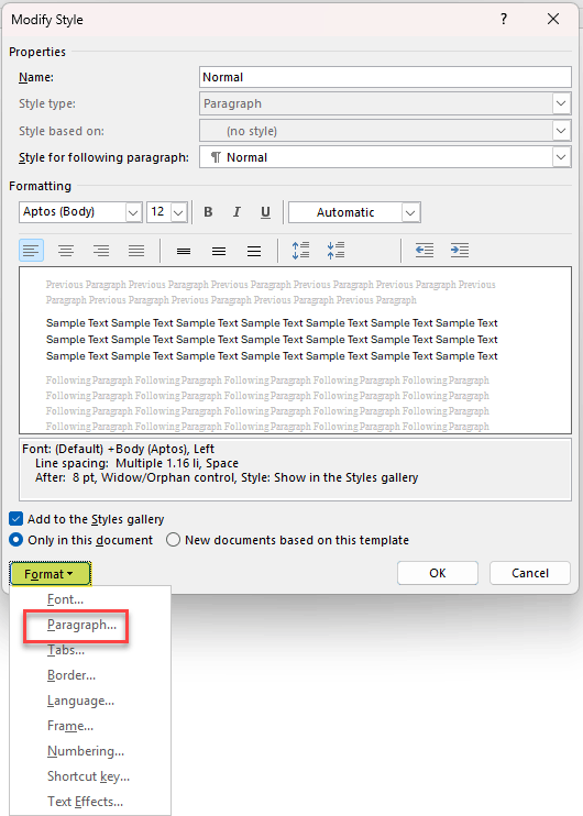 How to stop word auto-reverting 'Normal' spacing, as I want to keep it as 'No Spacing ...