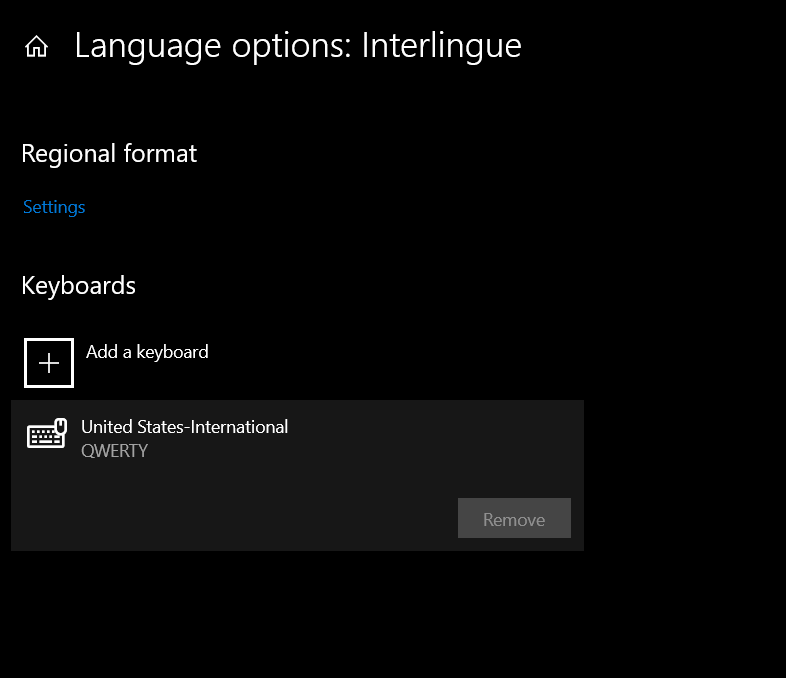 The English (International) keyboard is missing from my list of ...