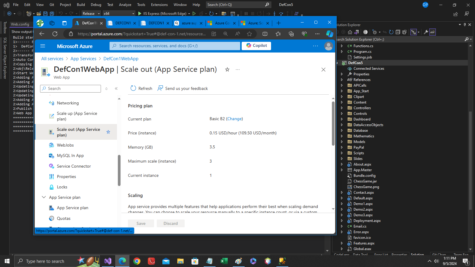Azure; Scale-out Instance Count is grayed out. I cannot change the Instance Count for an ...