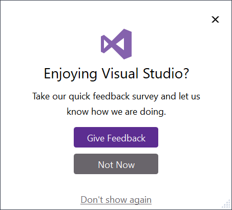 Is there an option to disable the Survey Prompt in Visual Studio ...