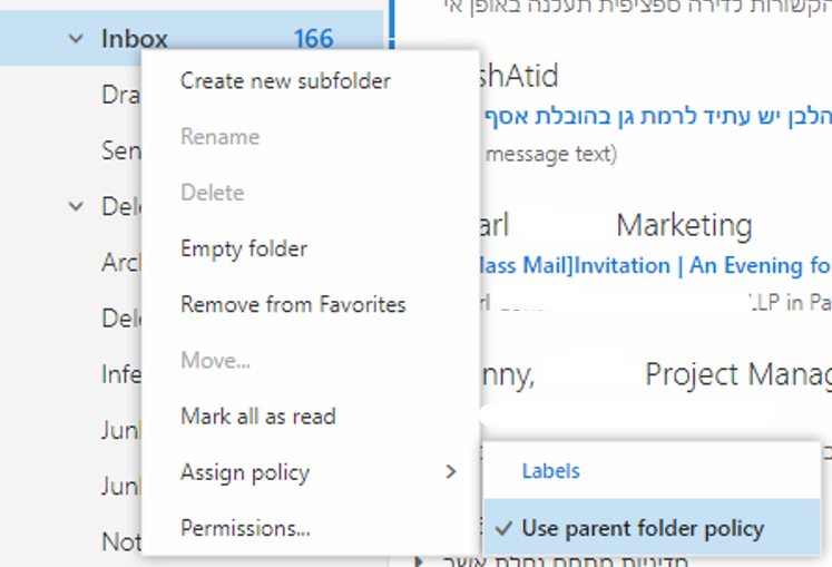 cleaning old items in mailbox - Microsoft Q&A