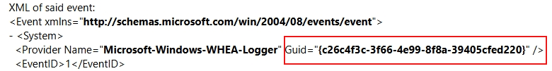 Need help decoding and fixing Event ID 1 from WHEA-Logger - Microsoft Q&A