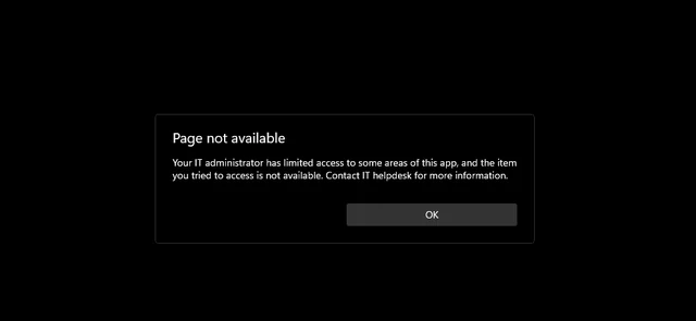 Windows defender critical "page not available" error. - Microsoft Q&A