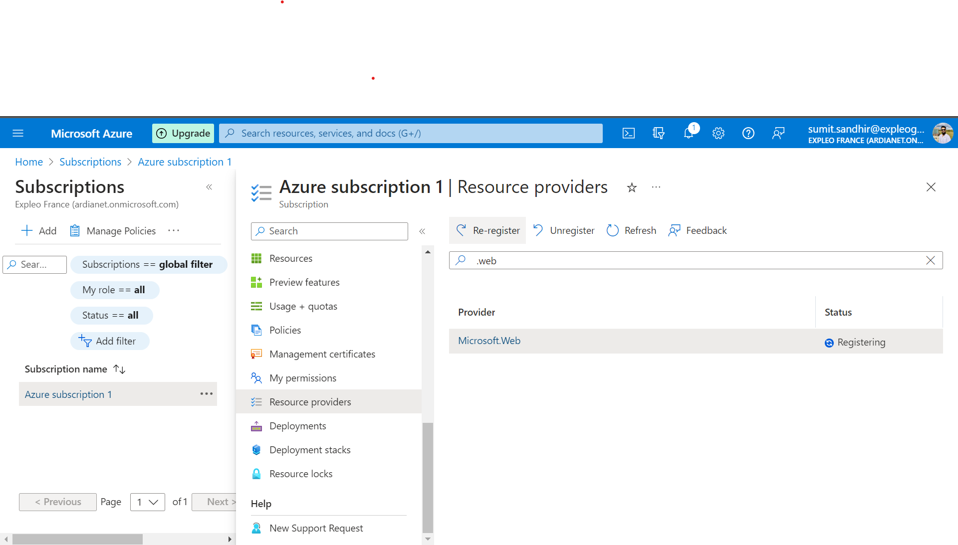 Could not register the resource provider "Microsoft.Compute" - Microsoft Q&A