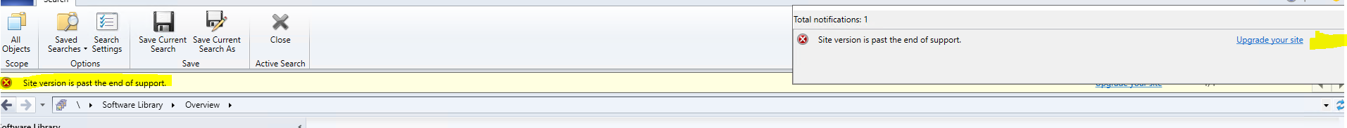 Site Version is past end of support - Sccm Endpoint Configuration Manager 2002 - Microsoft Q&A