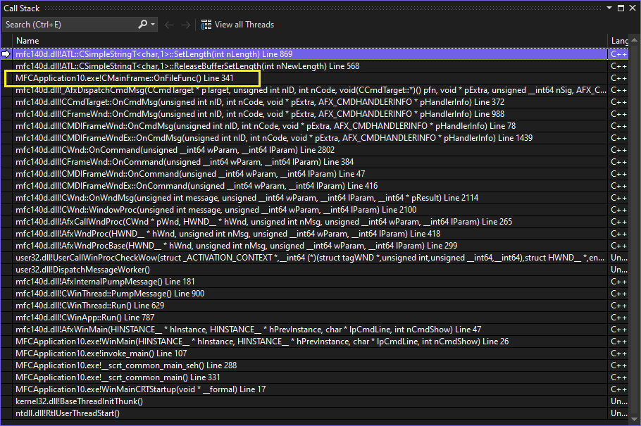 Debugging in MFC code - Microsoft Q&A Debugging in MFC code - Microsoft Q&A