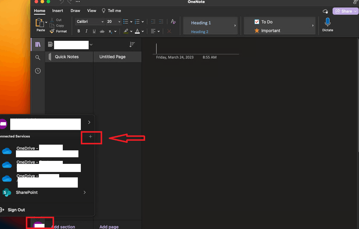 One note multiple accounts - Microsoft Q&A