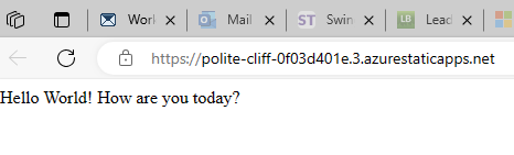 How to automate creation of Azure Static Web Site using bicep? Bicep fails to deploy static web ...