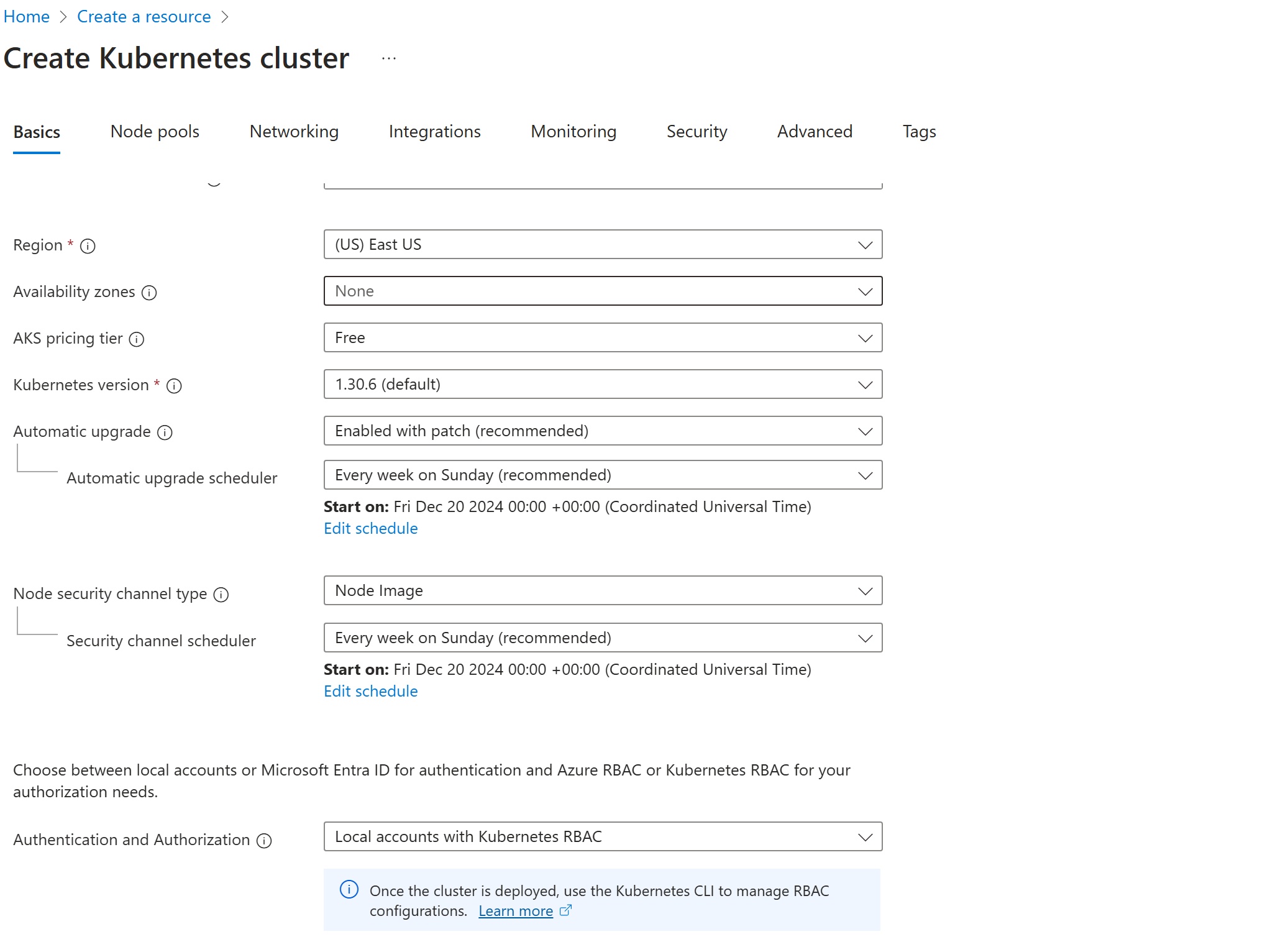 AKS Cluster Creation Issue: No Primary Node Pool on Basics Tab - Microsoft Q&A