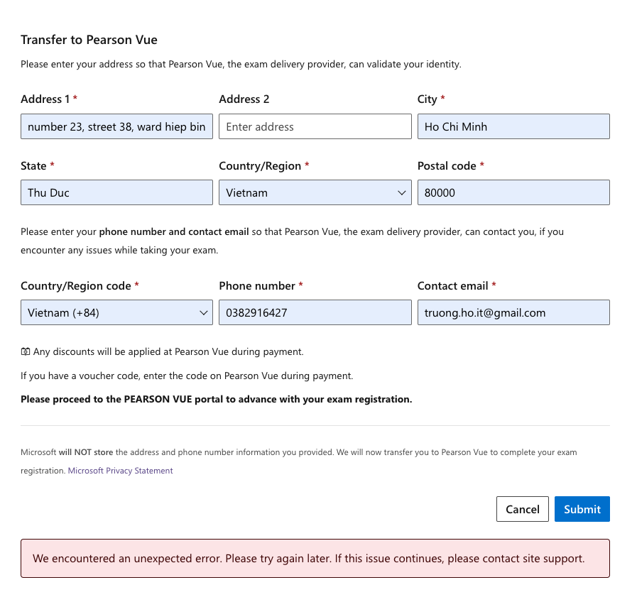 Can not update personal information - Microsoft Q&A Can not update personal information - Microsoft Q&A